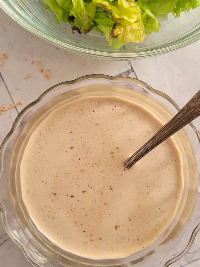 Creamy Japanese-Style Roasted Sesame Dressing - Hip Hip Gourmet