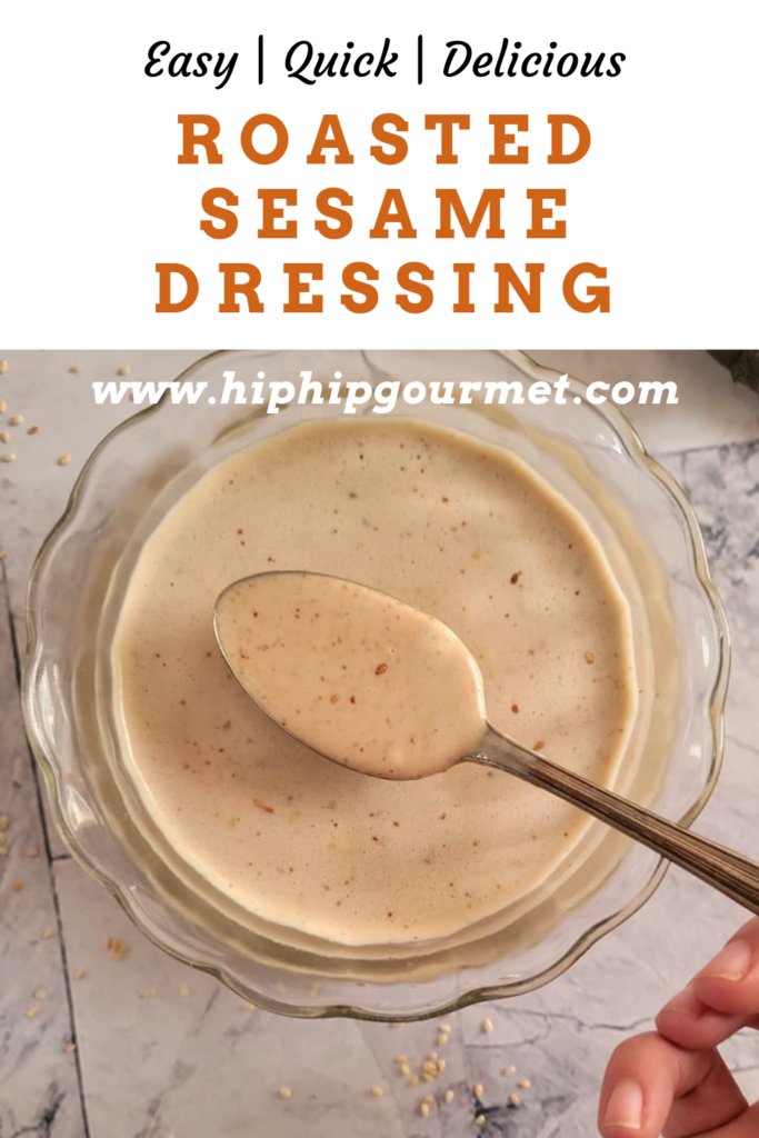 Creamy Japanese-Style Roasted Sesame Dressing - Hip Hip Gourmet