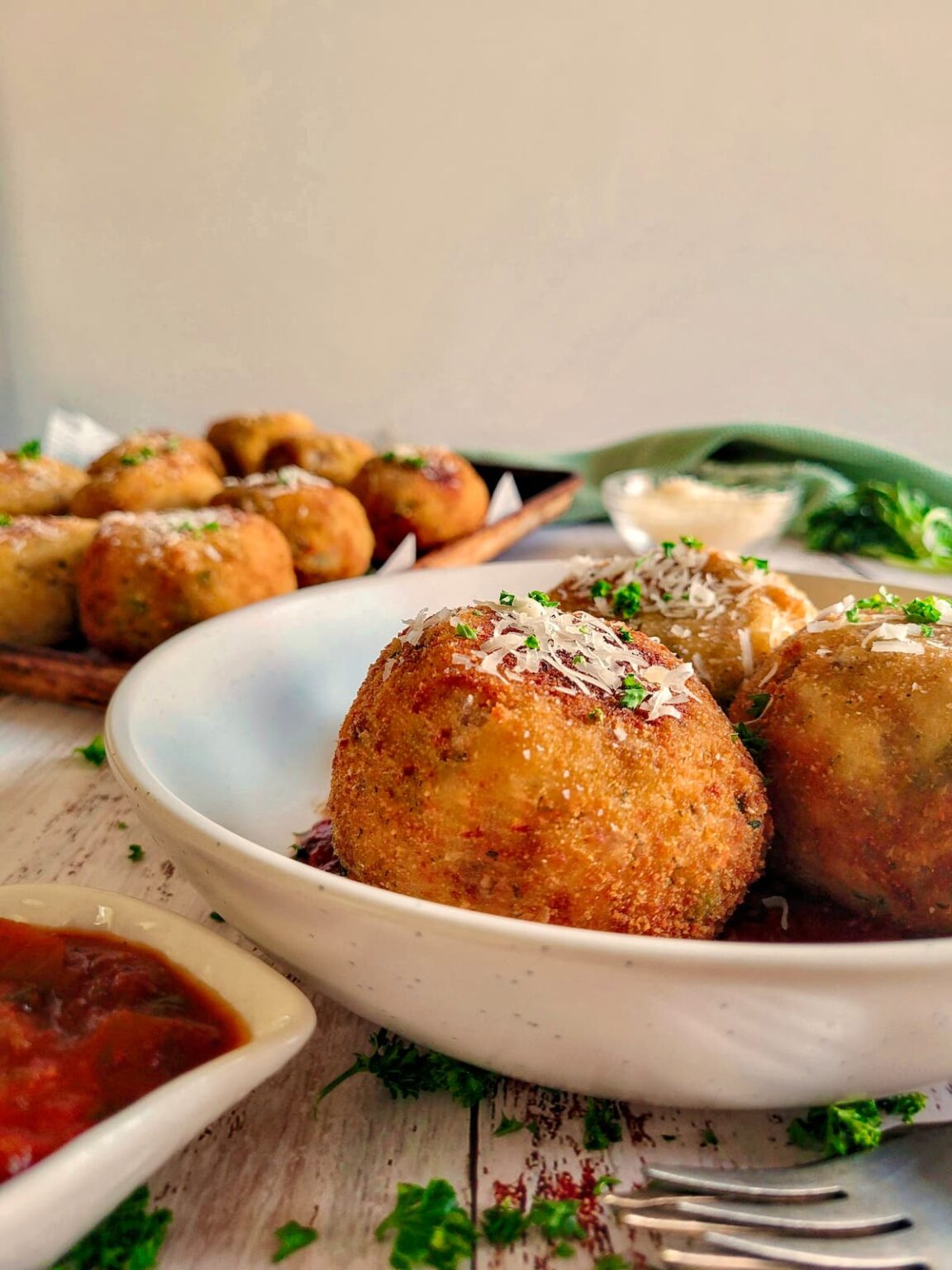 Cheesy Arancini (Best Ever Italian Rice Balls) - Hip Hip Gourmet