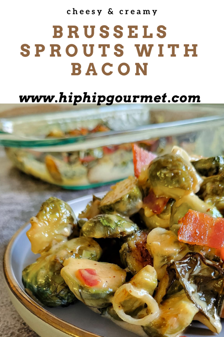 Brussels Sprouts in Cream Sauce (with Bacon!) - Hip Hip Gourmet