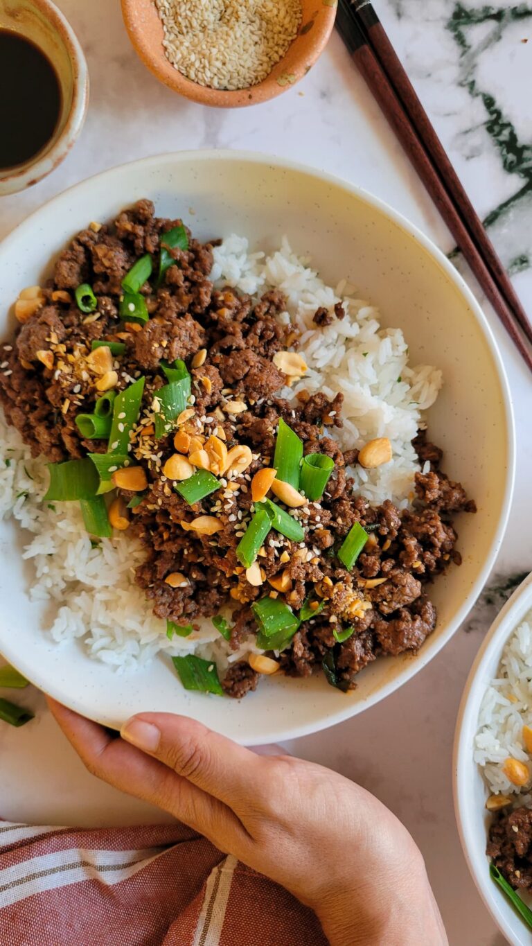 Ground Beef with Rice Bowls (15 Minutes!) - Hip Hip Gourmet