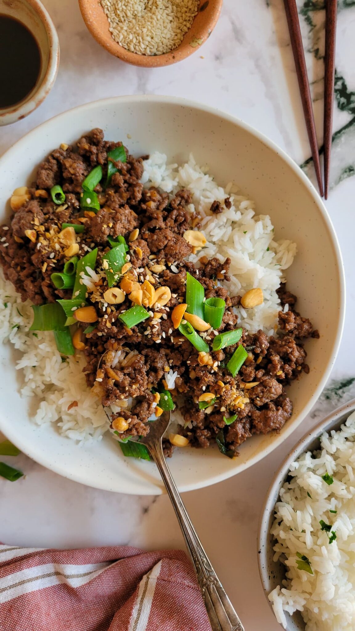 Ground Beef with Rice Bowls (15 Minutes!) - Hip Hip Gourmet