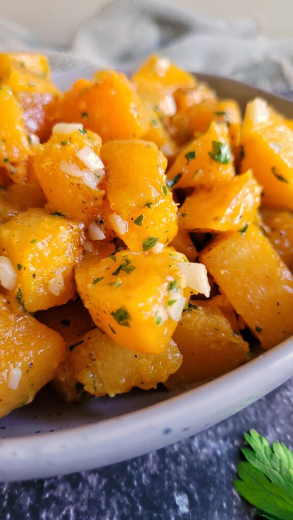 Roasted Butternut Squash with Garlic and Parsley - Hip Hip Gourmet