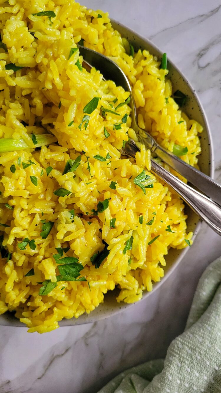 Turmeric Rice (Instant Pot or Stove Top) - Hip Hip Gourmet