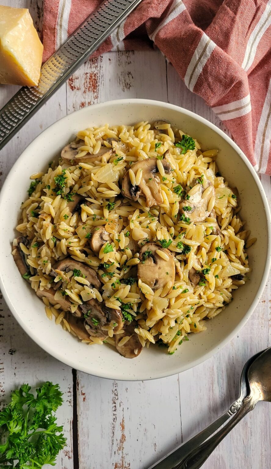 Orzo with Mushrooms Recipe: Simple & Flavourful! - Hip Hip Gourmet