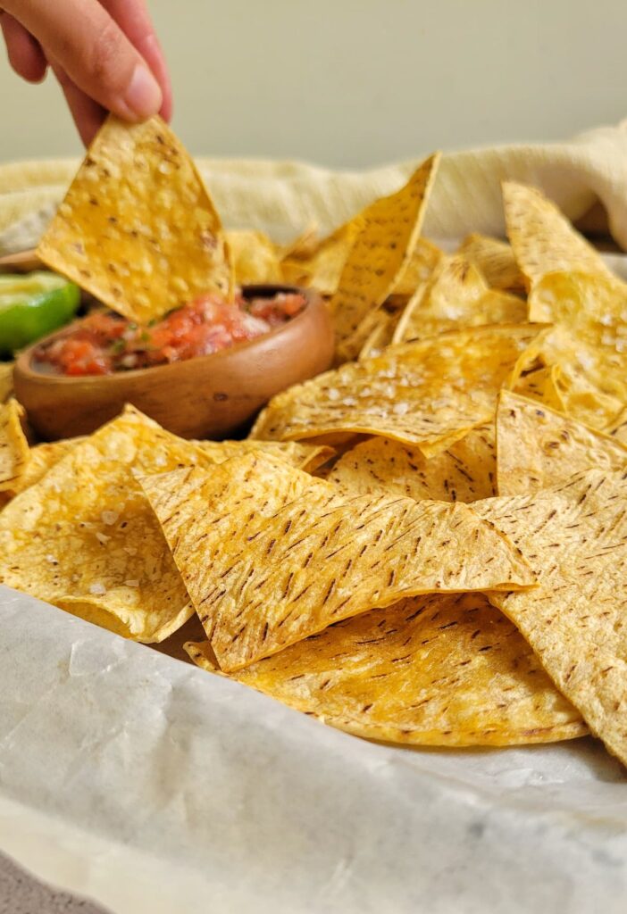 Making Tortillas into Chips (from Corn Tortillas) - Hip Hip Gourmet