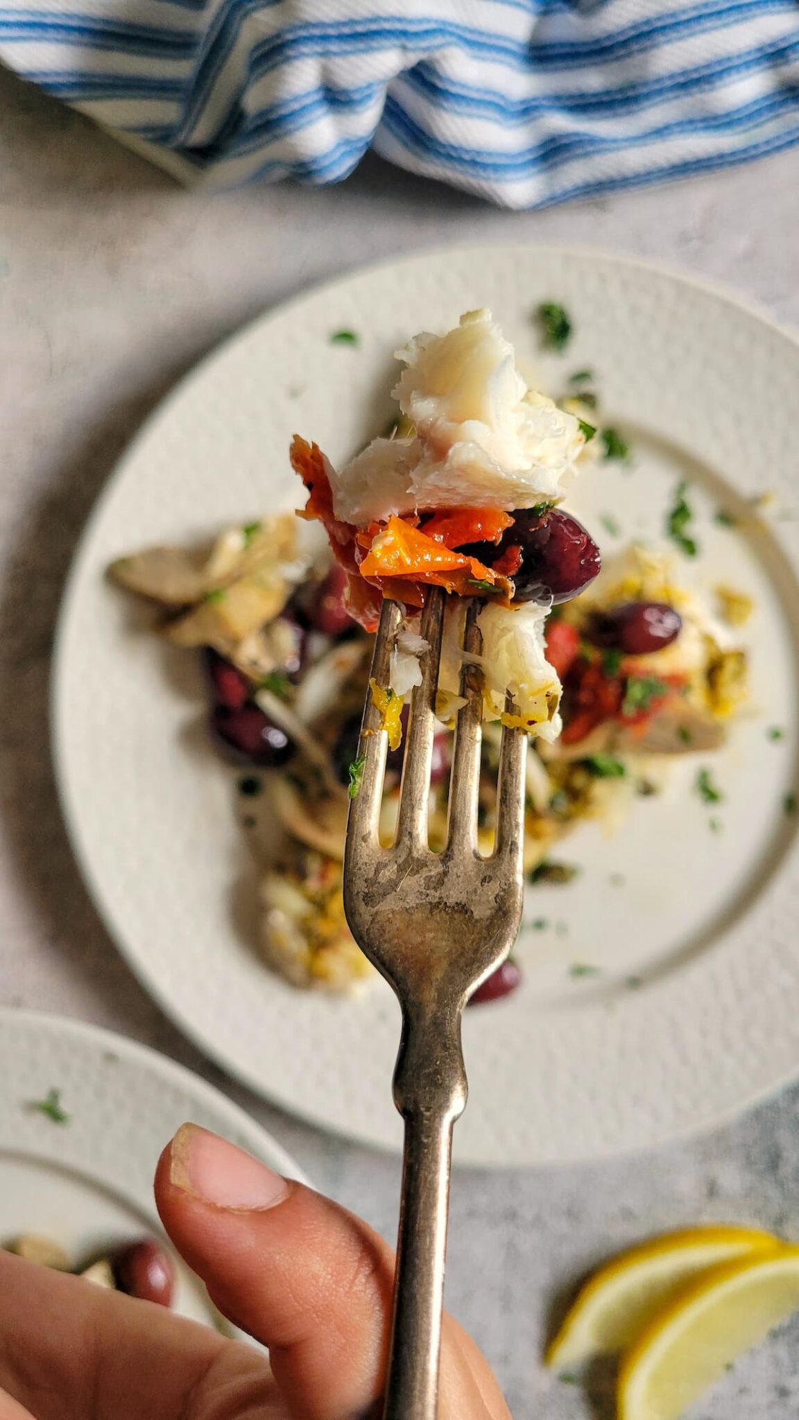 Recipe for Baked Halibut (Mediterranean Style) - Hip Hip Gourmet