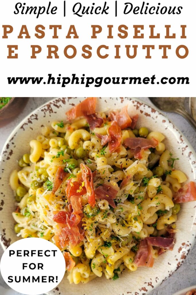 Pasta Piselli Prosciutto (Your New Fav Weeknight Pasta) - Hip Hip Gourmet