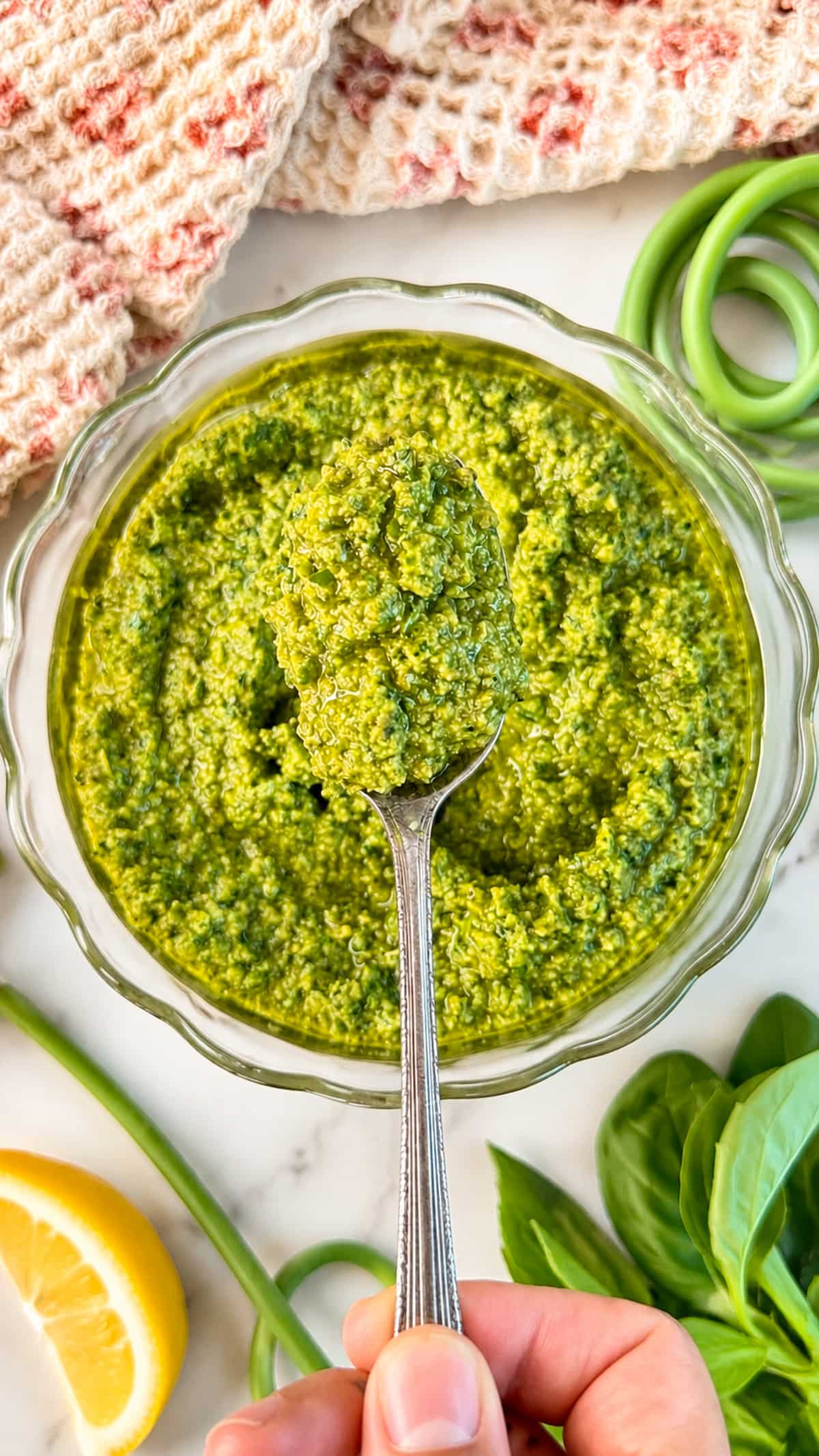 Garlic Scape Pesto Recipe (Fresh, Easy & Freezer Friendly) - Hip Hip ...